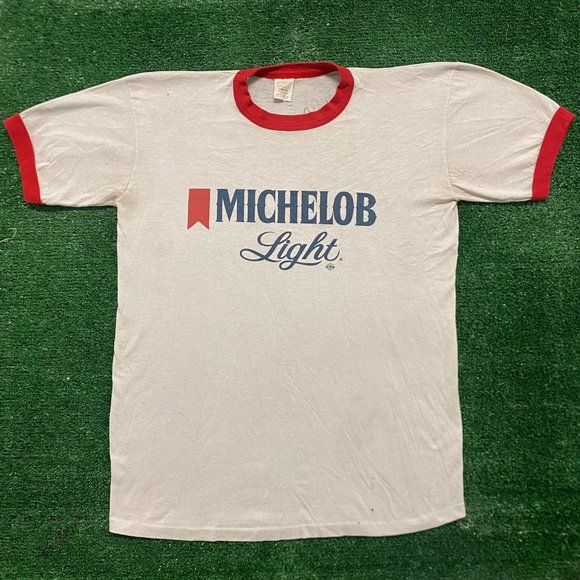 Michelob | Shirts | Vintage 8s Michelob Light Beer Shirt Single Stitch Ringer Tee | Poshmark